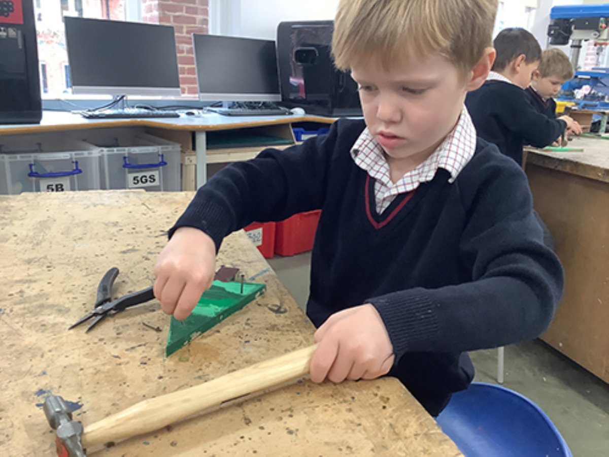 Reception's DT lesson | News | Moulsford Prep School